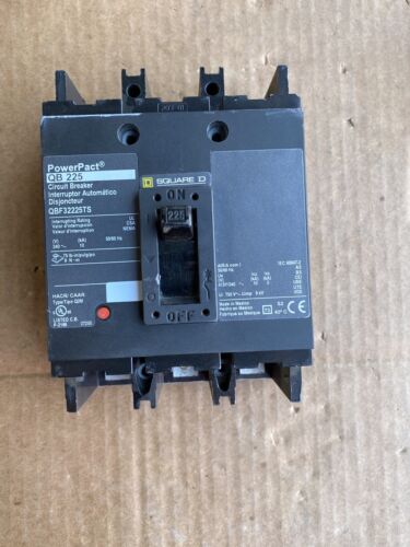 QBF32225TS 3P 240V 225A Square D PowerPact QB 225 Circuit Breaker TEST