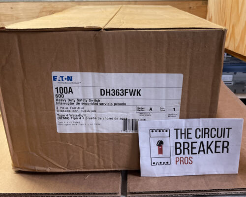 EATON CORPORATION DH363FWK 100 Amp 600v 3 Pole Fusible Nema 4X NEW IN
