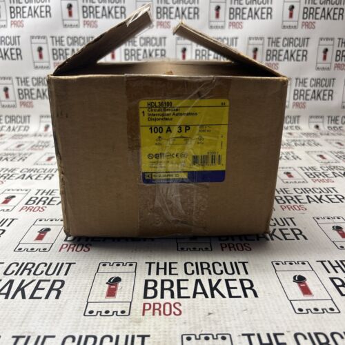 HDL36100 Square D, 100 AMP 600 VOLT 3 POLE HD 150 Circuit Breaker- NEW
