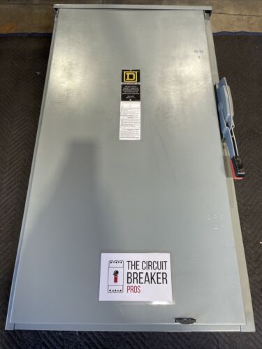400A 600Volt Disconnect Fusible H365NR Square D Heavy Duty Safety Swit