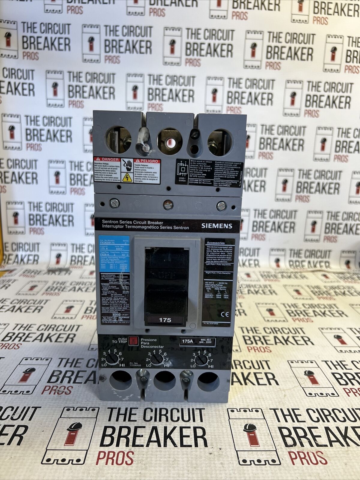 Siemens | FXD63B175 | 175 Amp | 600 Volt | 3 Pole | Circuit Breaker